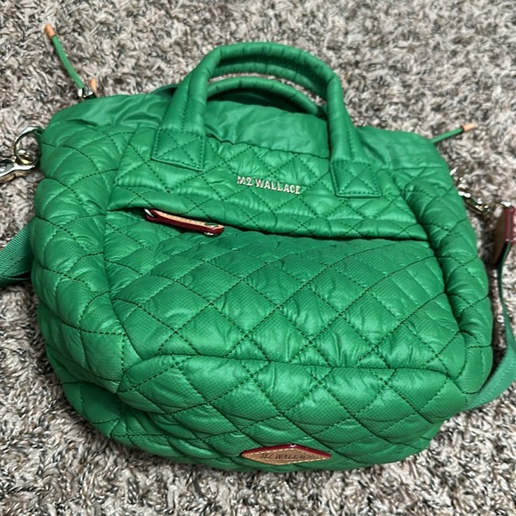 MZ Wallace | Bags | Mz Wallace Small Sutton Deluxe Tote Green Color Crossbody Strap Included Euc ...